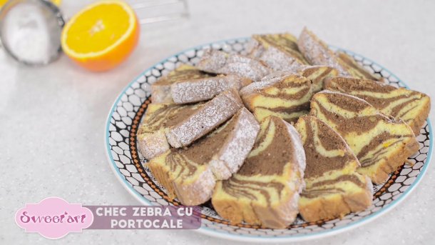 Chec zebra cu portocale sau chec marmorat | Checuri | Culinar.RO