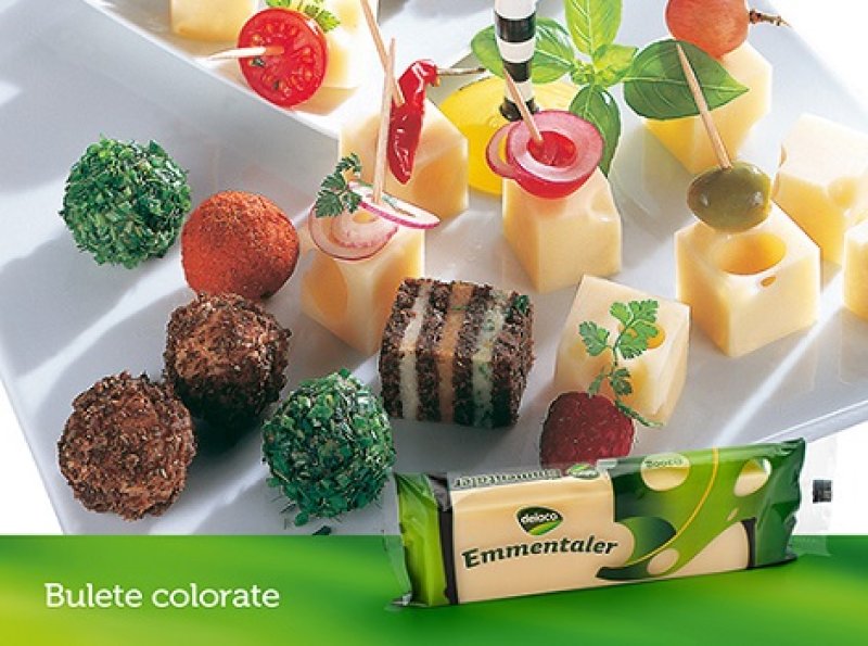 Bulete din cascaval Delaco Emmentaler | Aperitive cu branza | Culinar.RO