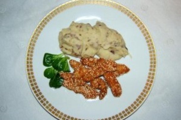 Piept de pui pane cu susan | Aperitive cu carne | Culinar.RO